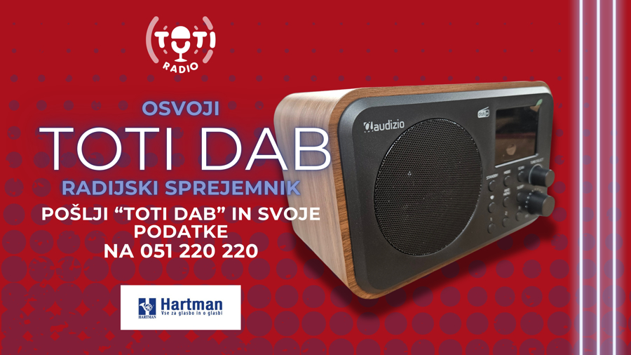 ZAKLJUČENO: OSVOJI TOTI DAB RADIJSKI SPREJEMNIK